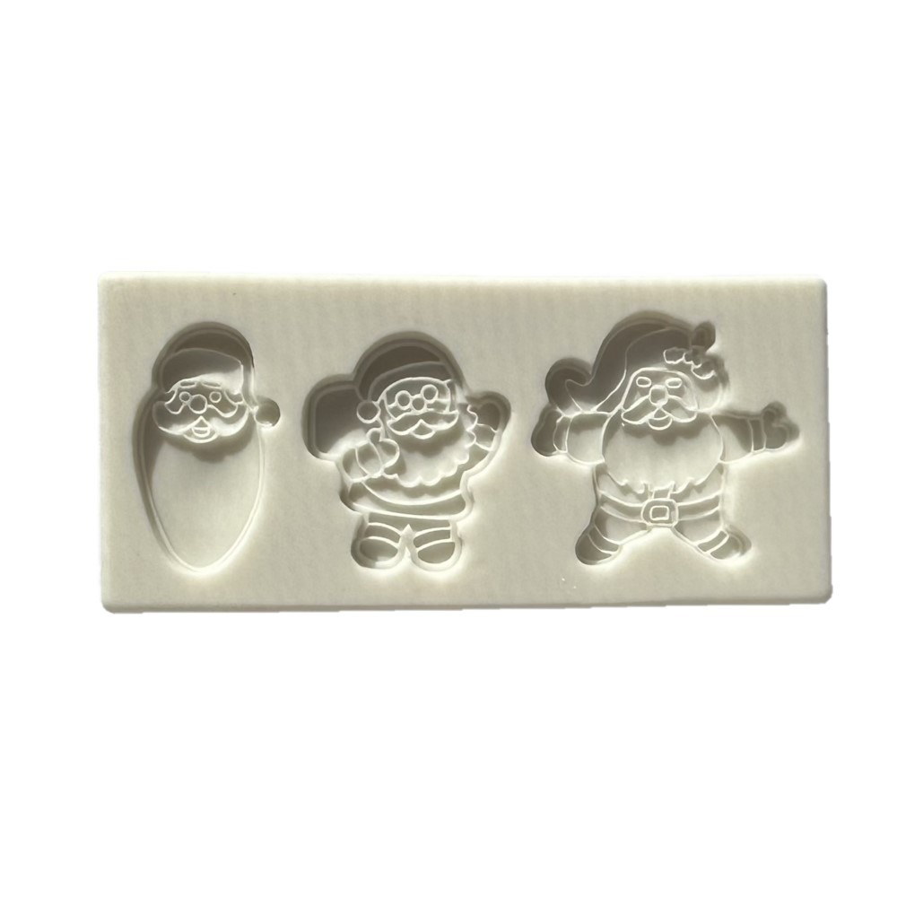 Szilikon fondant és marcipán mintázó-3 részes Mikulás minta